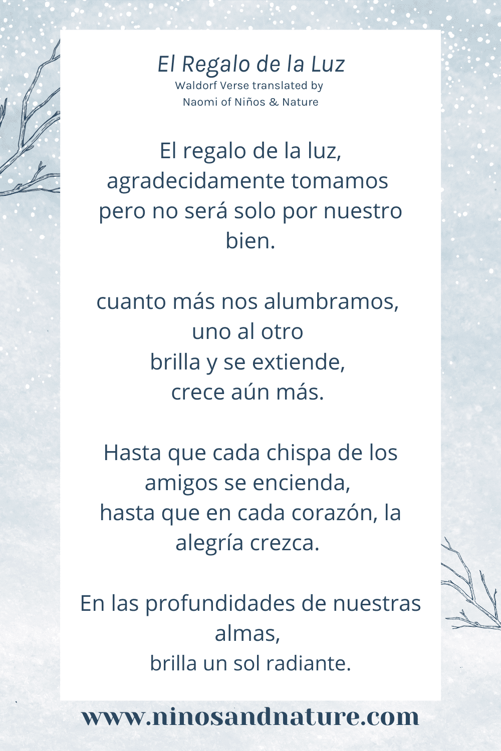 Spanish Winter Poems for Kids - Great Spanish Poetry about Winter ...