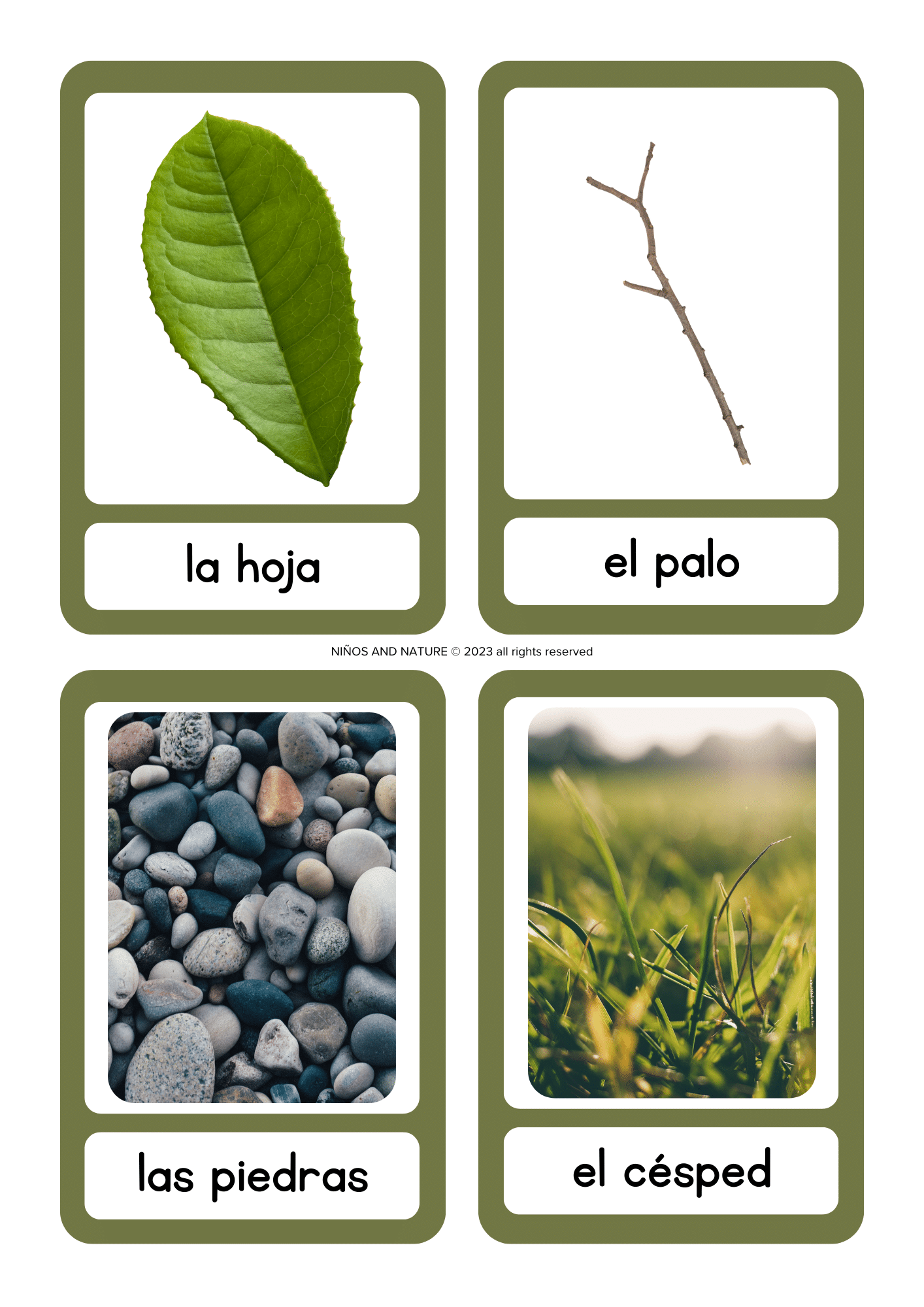 Learn Spanish Nature Words & Free Earth Day Spanish Printables | Niños ...