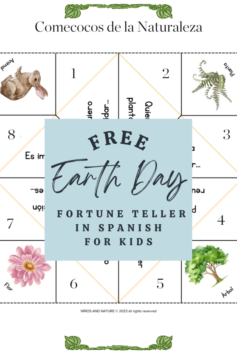 Learn Spanish Nature Words & Free Earth Day Spanish Printables | Niños ...