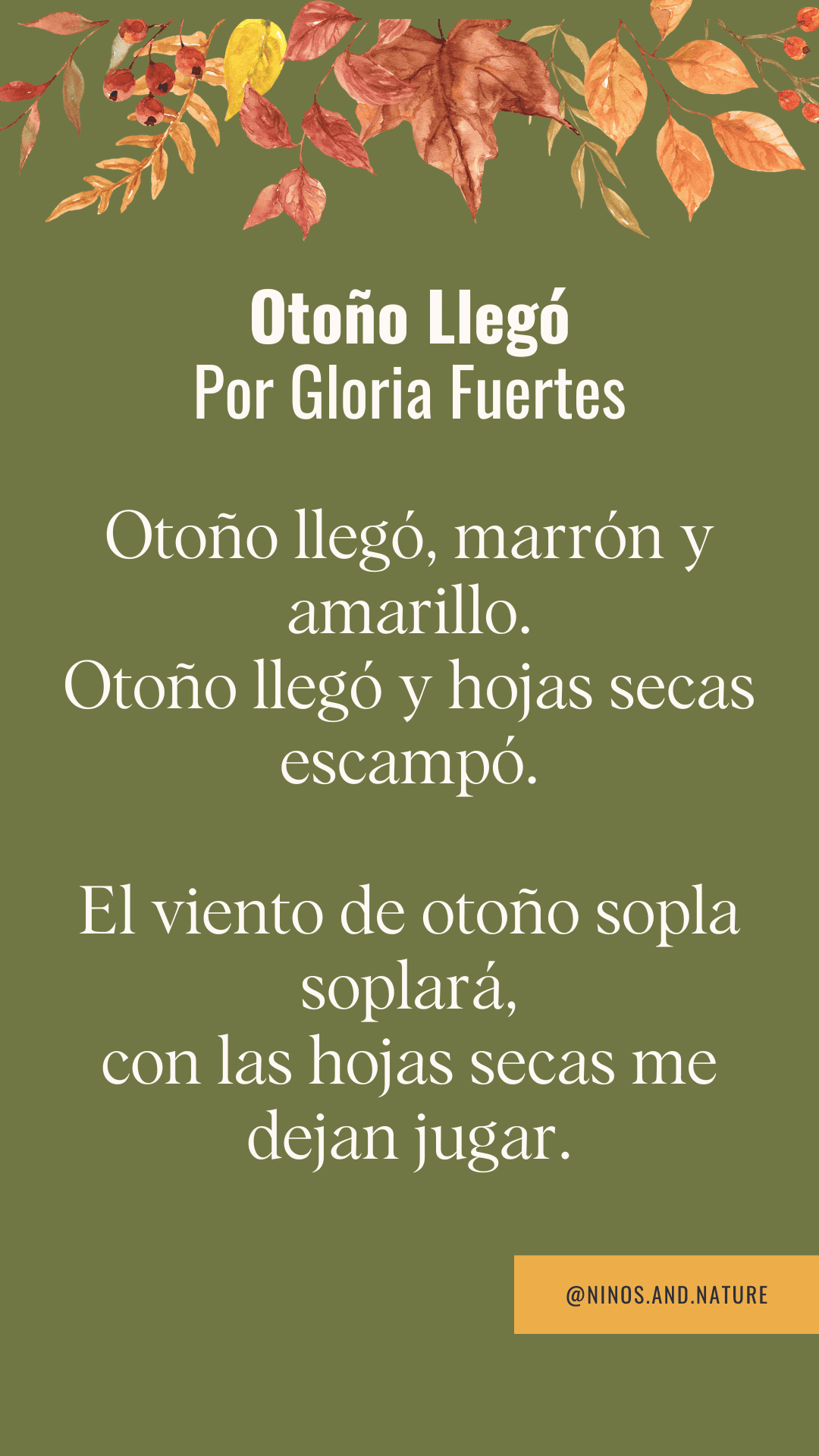 Discover 10 Fun Spanish Poems about Autumn for Kids | Niños & Nature