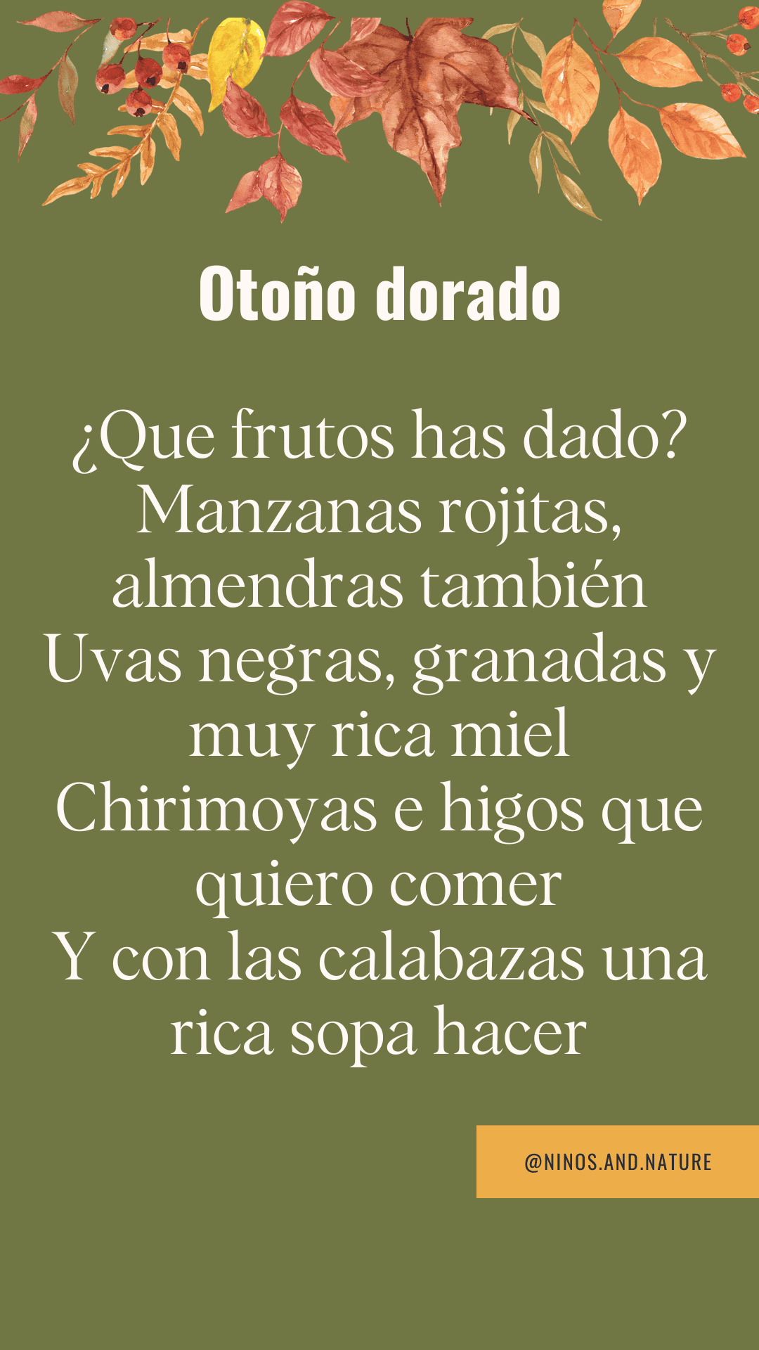 Discover 10 Fun Spanish Poems about Autumn for Kids | Niños & Nature