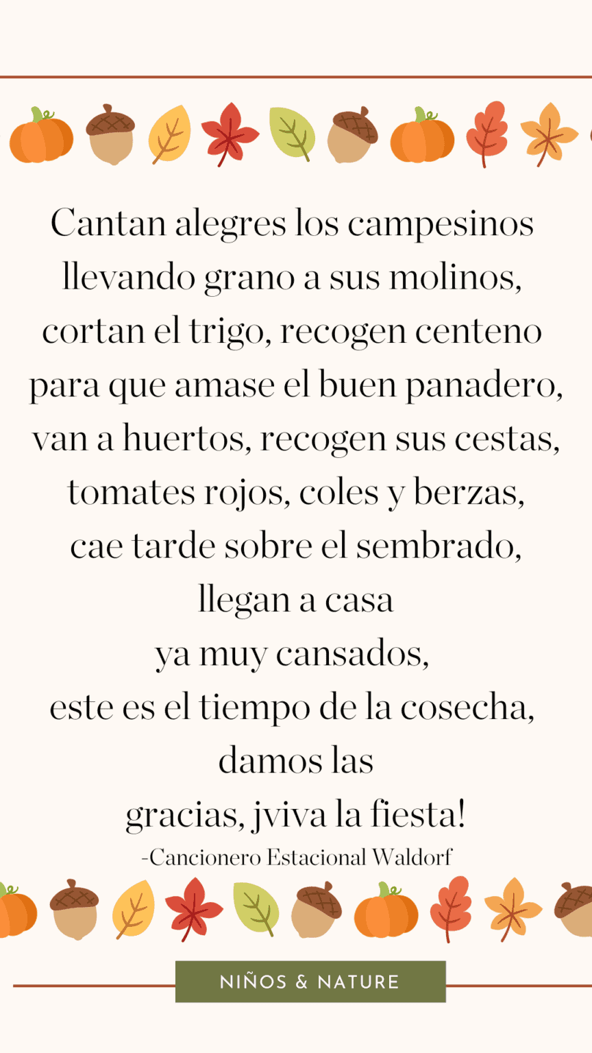 8 Spanish Songs & Poems to Celebrate Thanksgiving | Niños & Nature