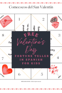 Free Valentine's Day Paper Fortune Teller in Spanish for Kids | Niños ...