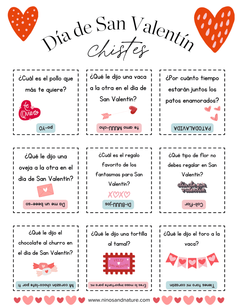 10 Valentines Day Jokes in Spanish and English for Kids | Niños & Nature