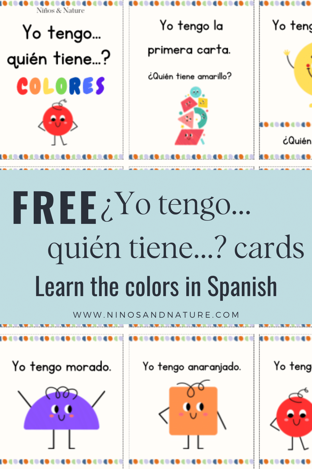 Colors in Spanish: Free & Easy Ways to Teach Kids Spanish! | Niños & Nature