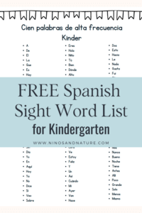 200+ Spanish Sight Words for Kids - Free Guide to Spanish High ...
