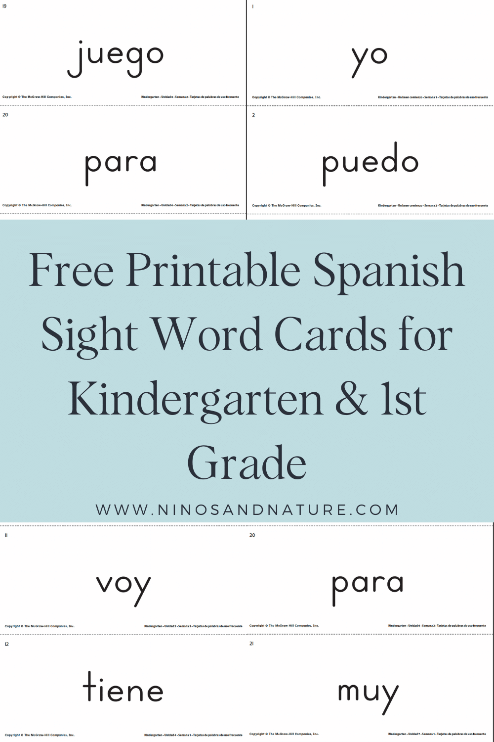 200+ Spanish Sight Words for Kids - Free Guide to Spanish High ...