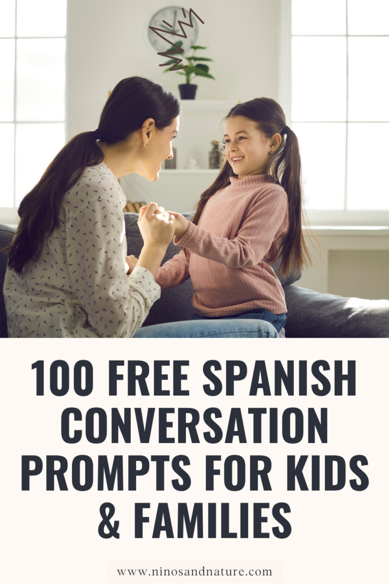 Easy Spanish Conversation Practice - 100 FREE Prompts for Kids | Niños ...