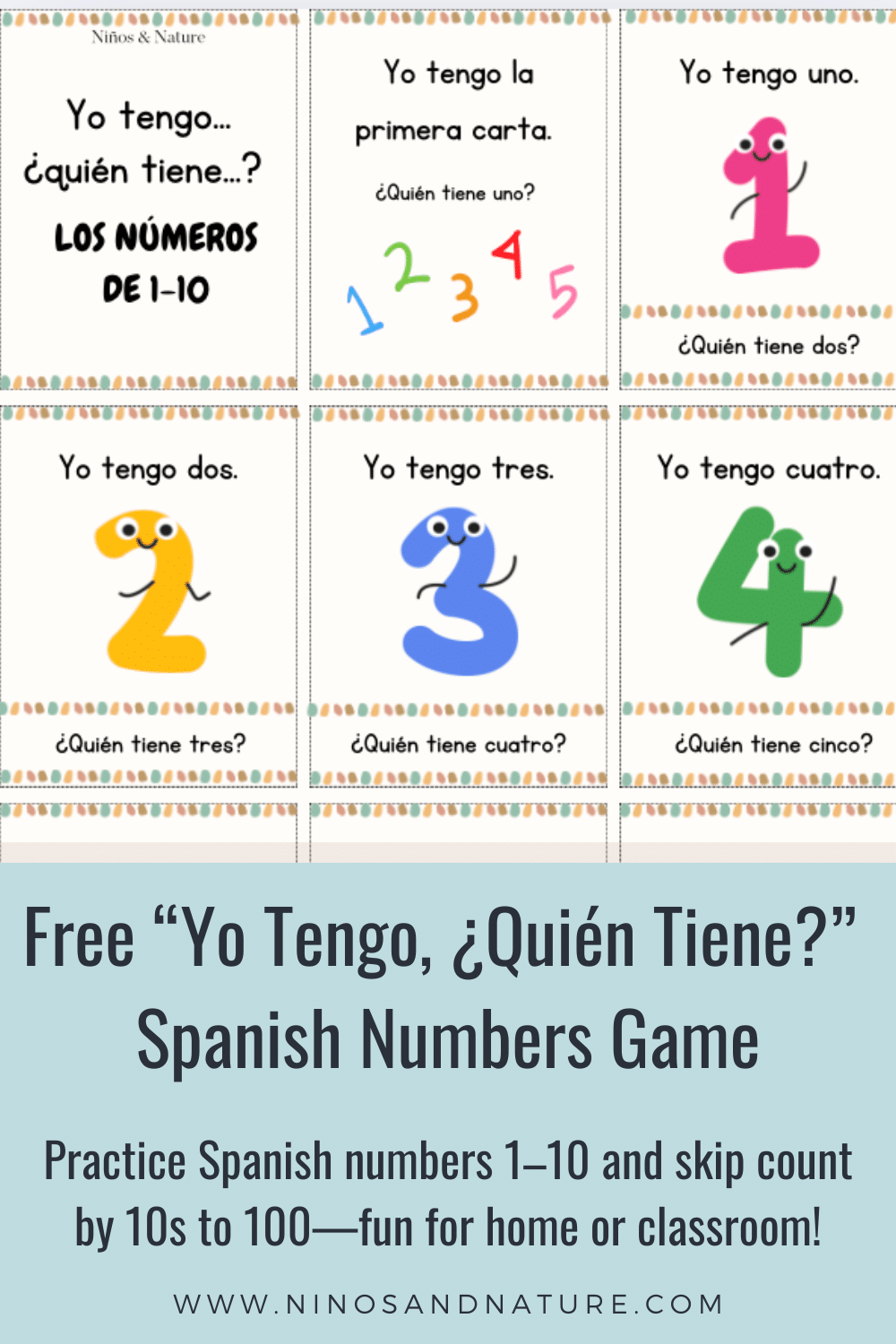 Spanish Numbers 1–100 for Kids: Free Game to Practice at Home or School ...